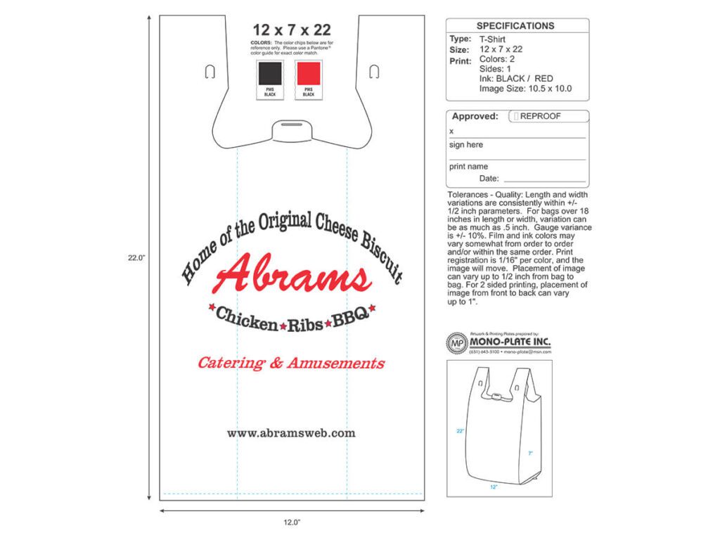 Custom Printed T-Shirt Bags | Thank You Plastic Shopping Bag