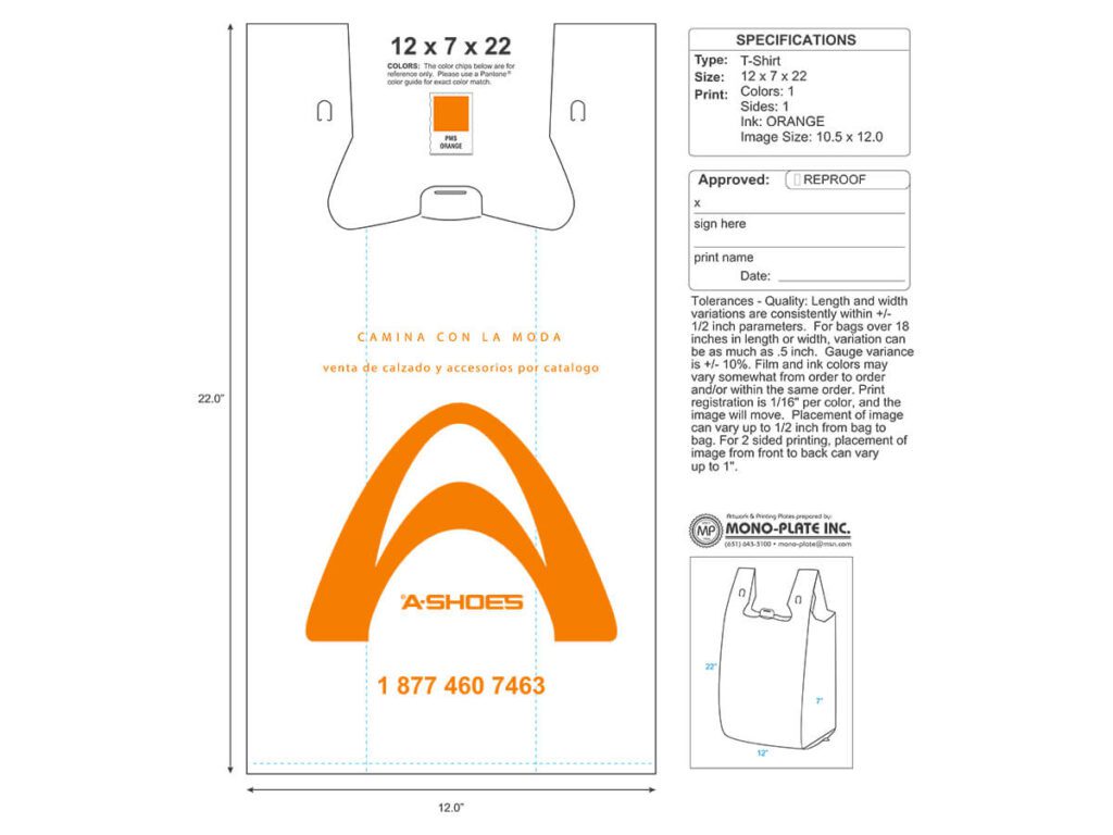 Custom Printed T-Shirt Bags | Thank You Plastic Shopping Bag